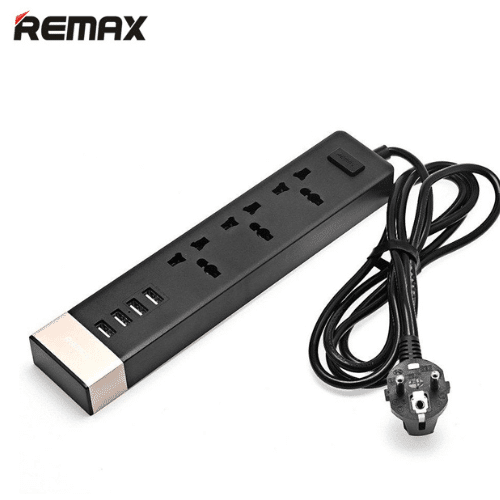 Remax RU-S2 3 Socket Extension Power Strip 2M - Gadgetoo.Com.bd