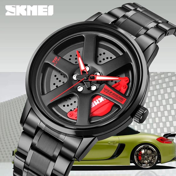 SKMEI 1787 Wheels Rolling Creative Watch for Men - Gadgetoo.Com.bd